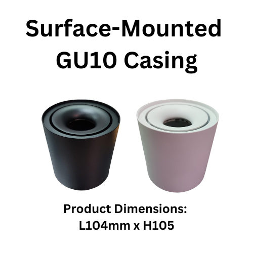 Surface-Mounted GU10 Casing (620A16-WH/BK)