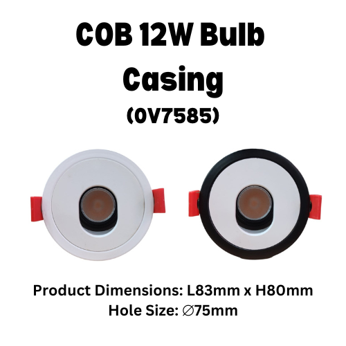 COB 12W Bulb Casing (OV7585)